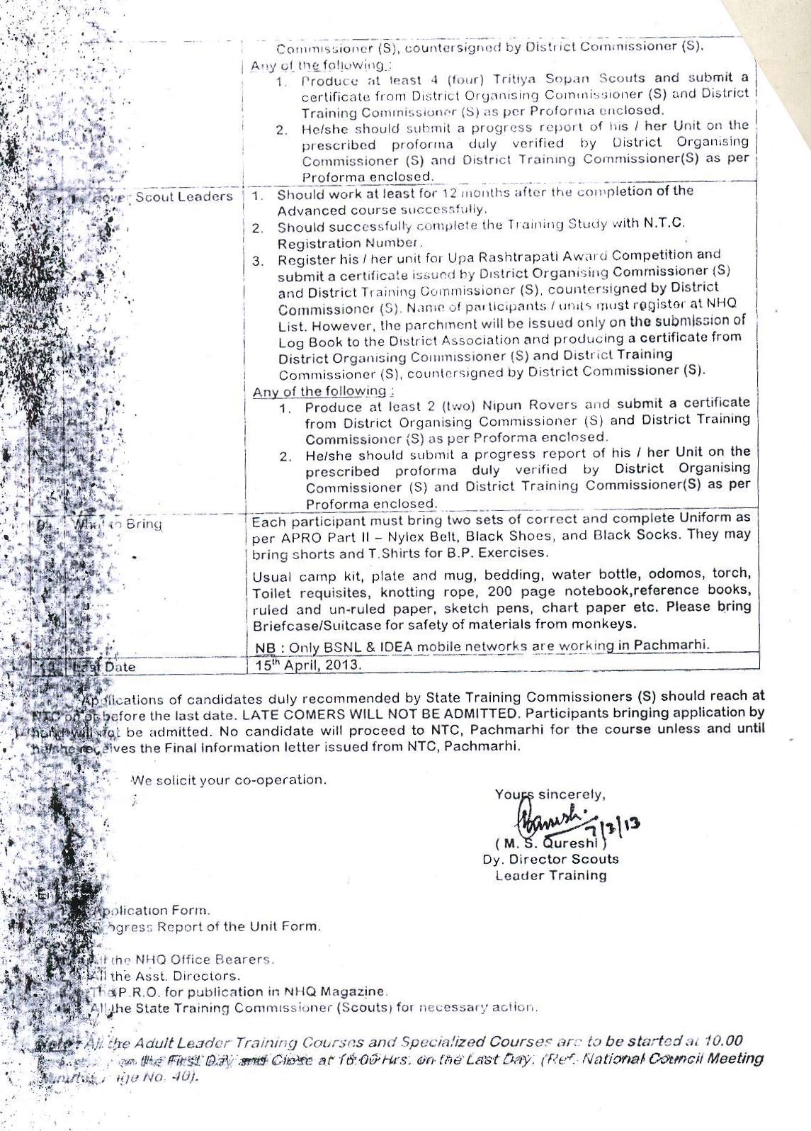 KVS Jammu Region BS&G Activities: HWB Courses for Scout Masters, Cub ...