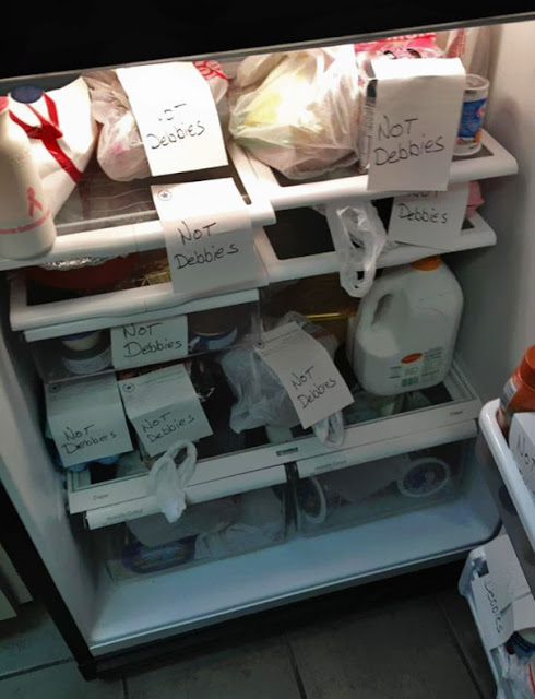 Passive aggressive office refrigerator technique. : r/funny