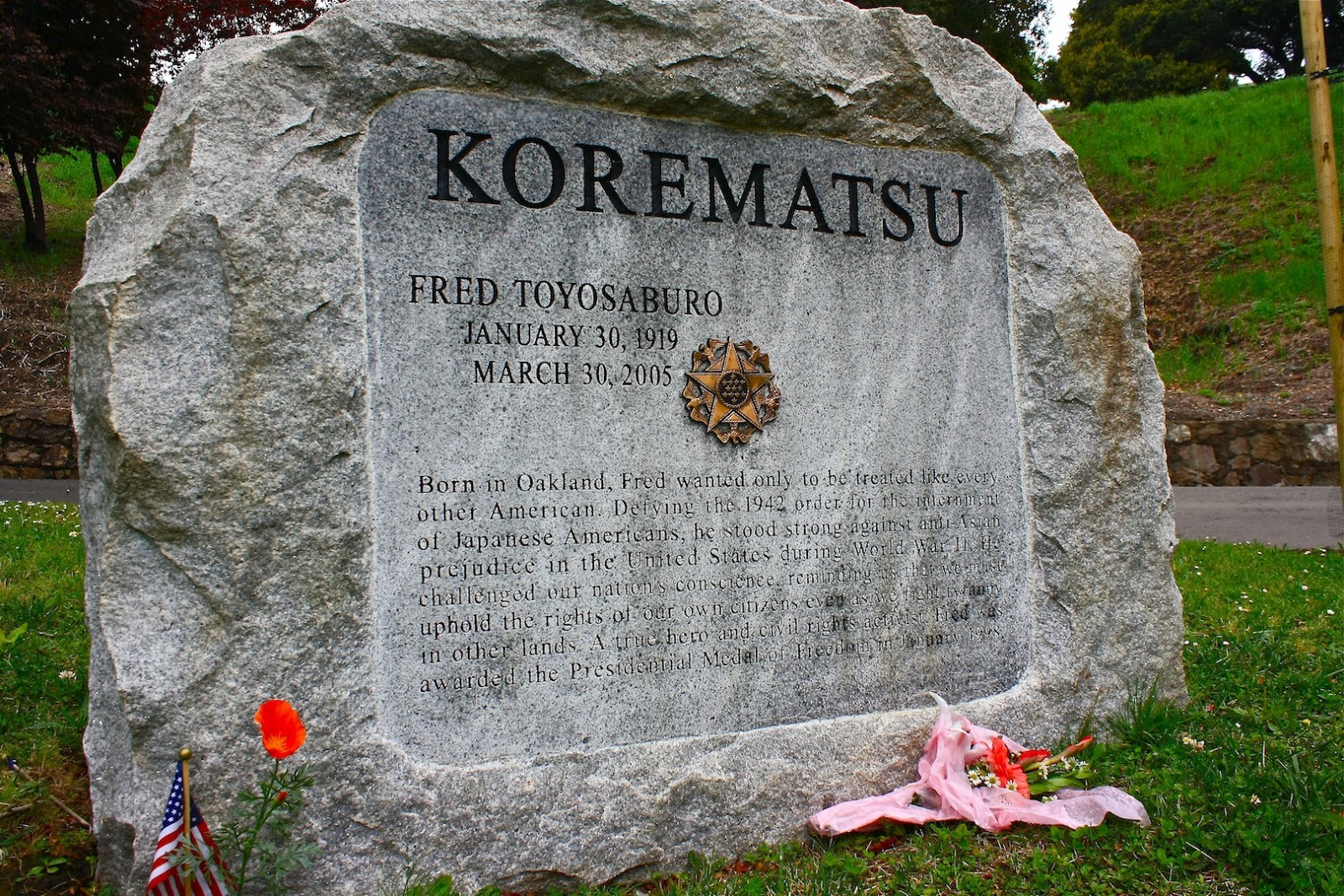 Oakland Daily Photo: Fred Korematsu's final resting place
