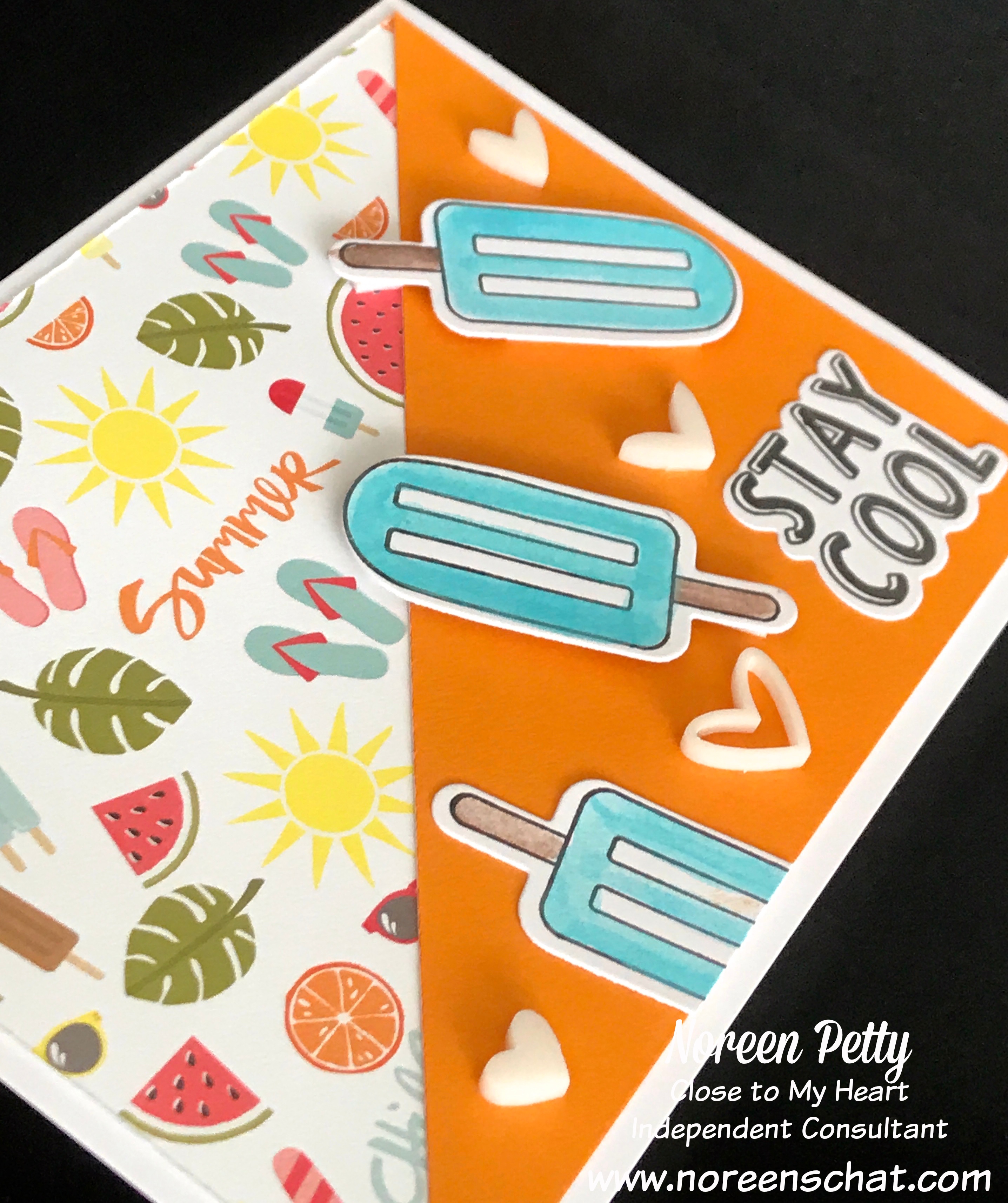 Noreen's Scrap N Chat: CTMH Summer Vibes Stay Cool Popsicle Card