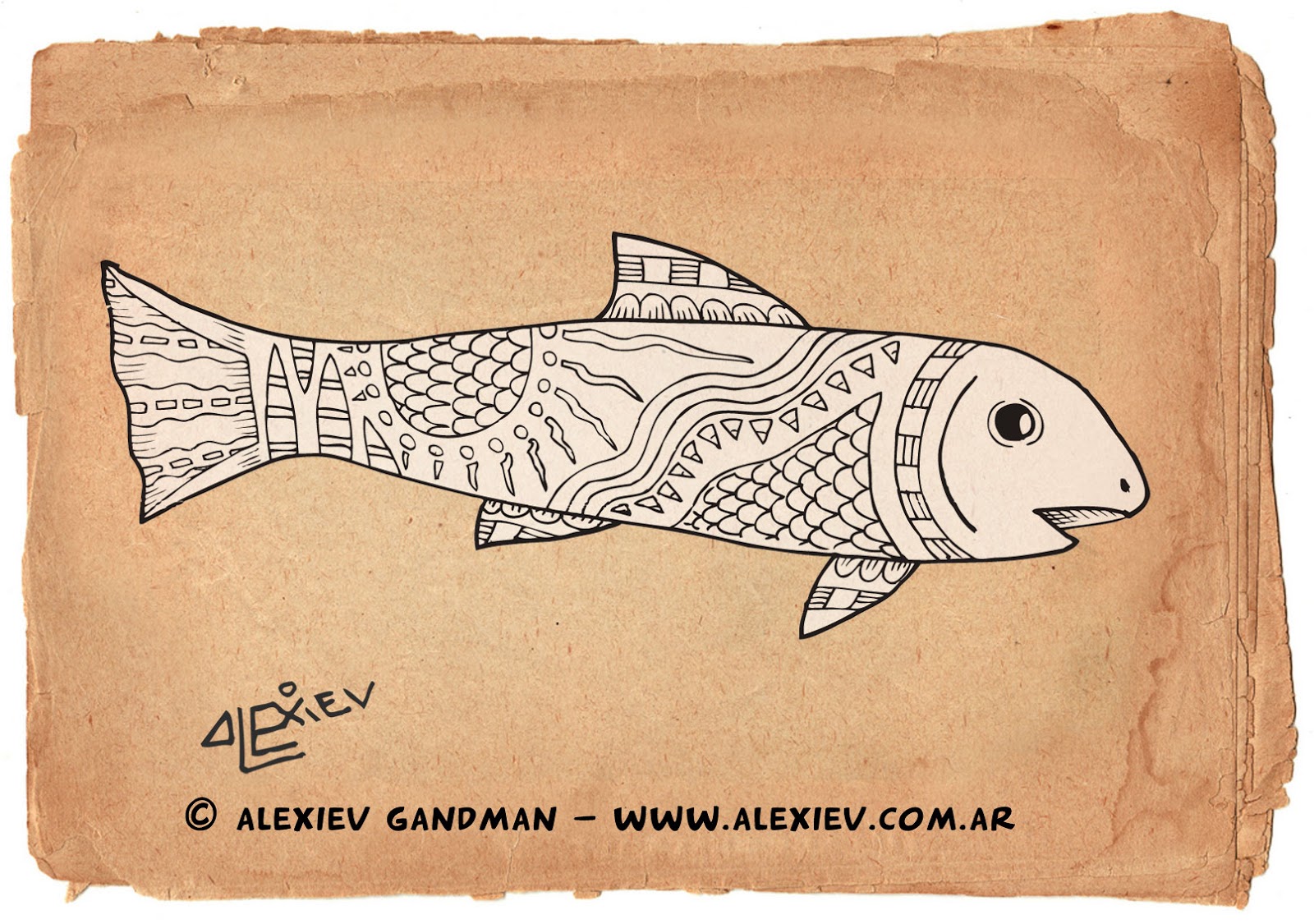 Ilustrador Alexiev Gandman: Peces en Zendoodle - para colorear - Arte ...