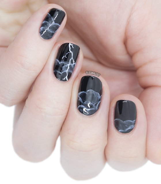 Inktober - Thunder - Nailed It | The Nail Art Blog