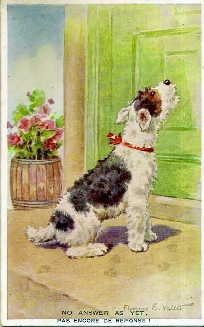 Мир искусства в живописи: Florence E. Valter - DOG POSTCARD