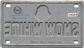 Filmic Light - Snow White Archive: "Disneyland USA" Miniature License Plate