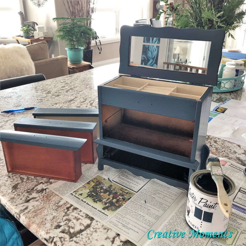 Navy Blue Jewelry Box