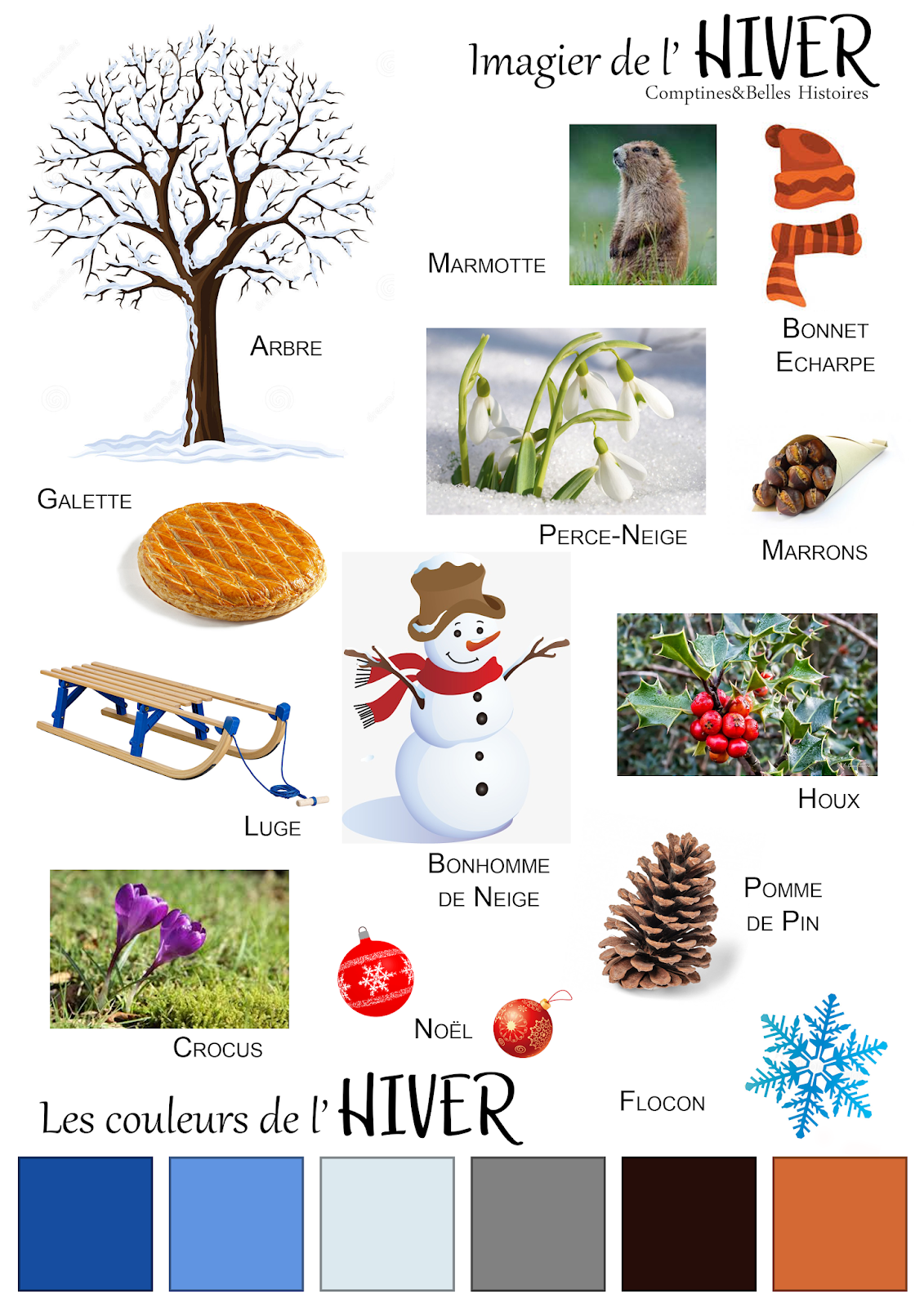 Activité : Imagier de l'hiver - Comptines et Belles Histoires