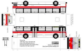 SP. Papel Modelismo: Paper Bus 1991 New Flyer D40 - TransLink