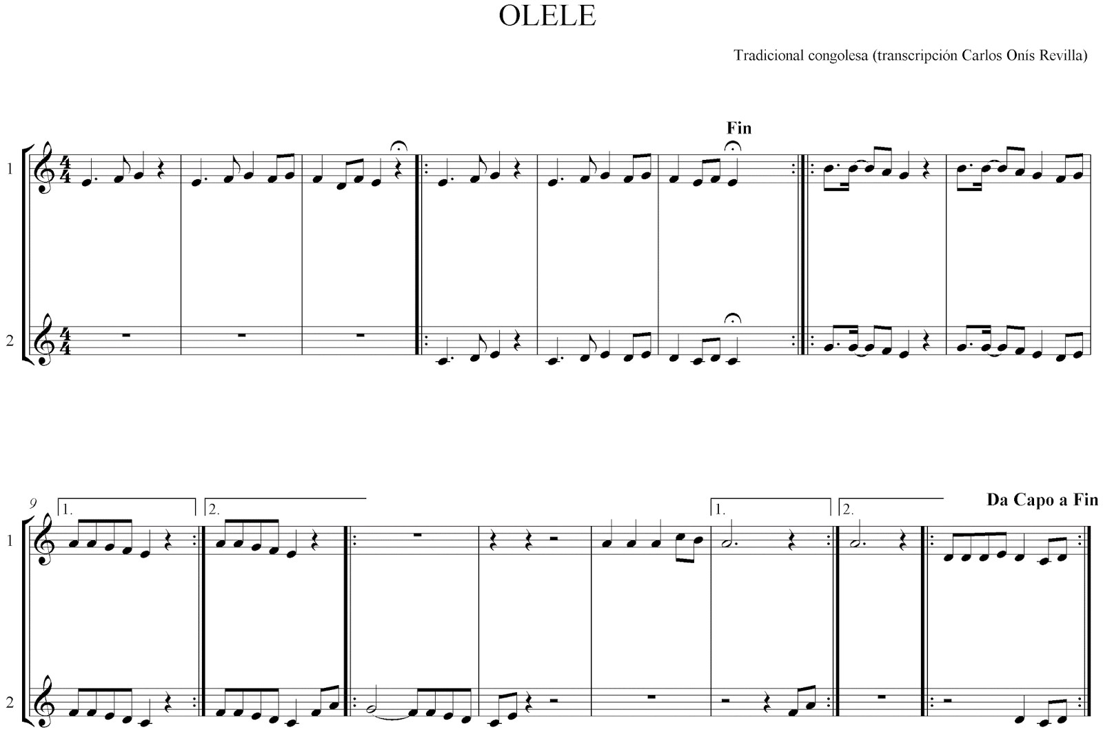 Blog de música del CEIP Milenario de la Lengua Castellana: Olele ...