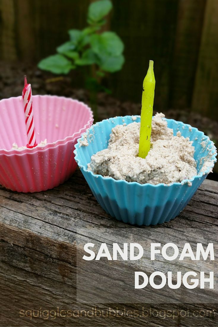 Squiggles and Bubbles: Sand Foam Dough