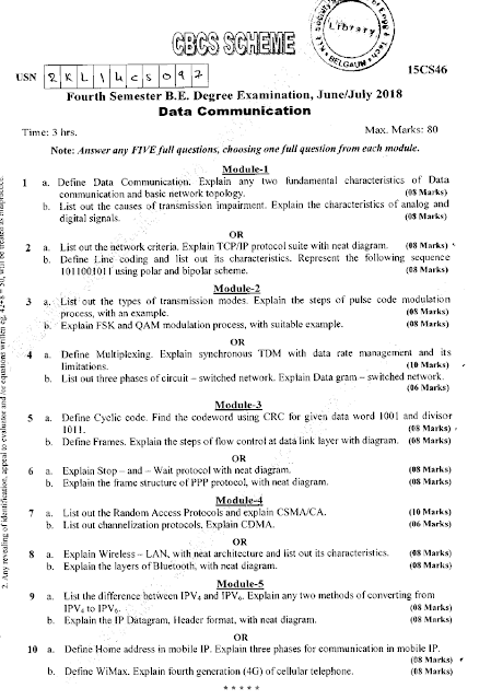 Visvesvaraya Technological University B.E. COMPUTER SCIENCE (CBCS ...