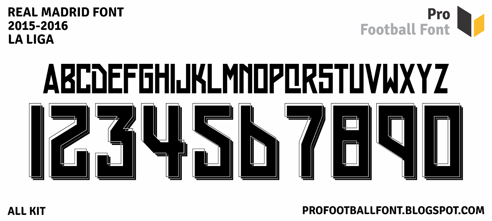 Real Madrid 2015-2016 Font