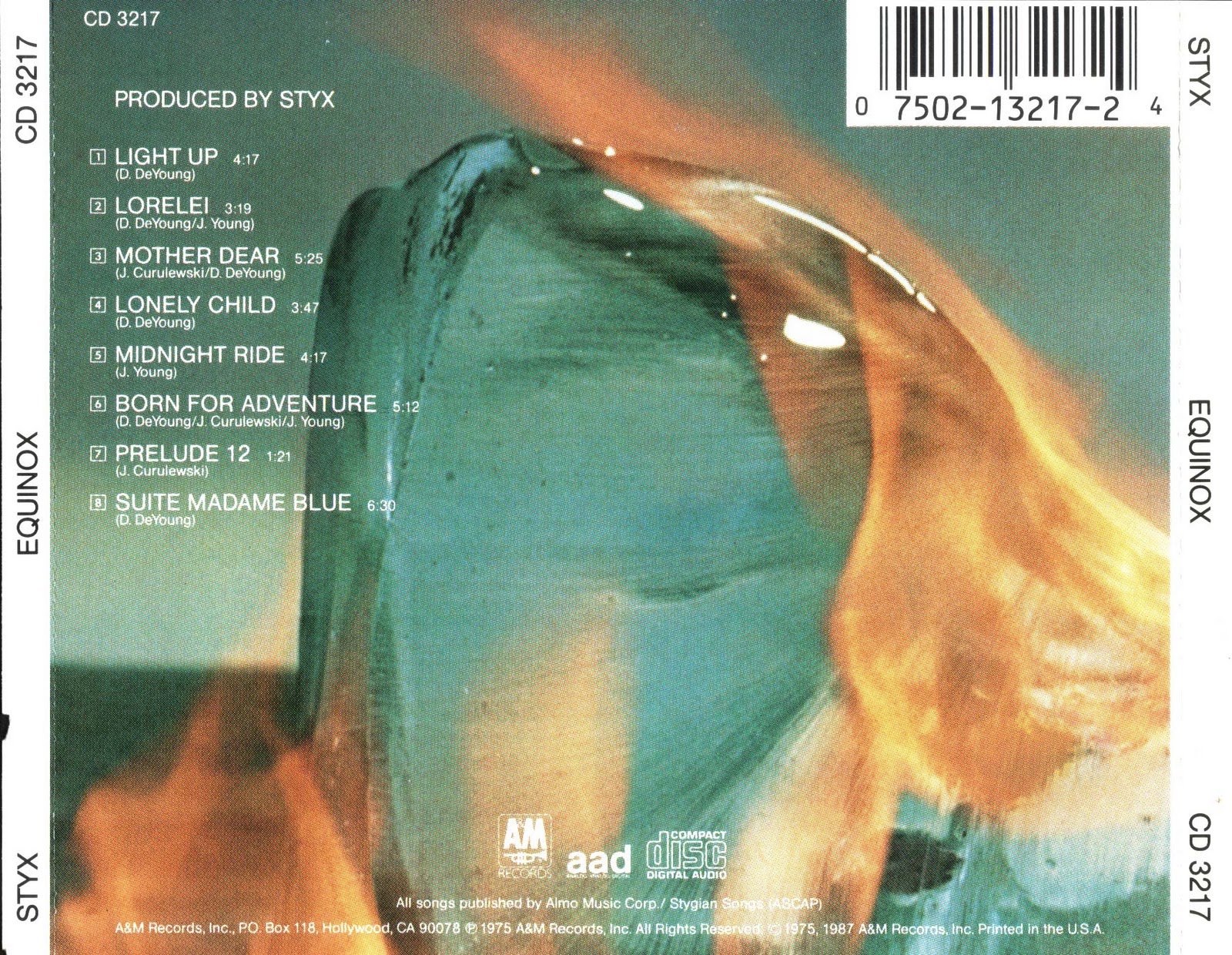 Classic Rock Covers Database: Styx - Equinox (1975)