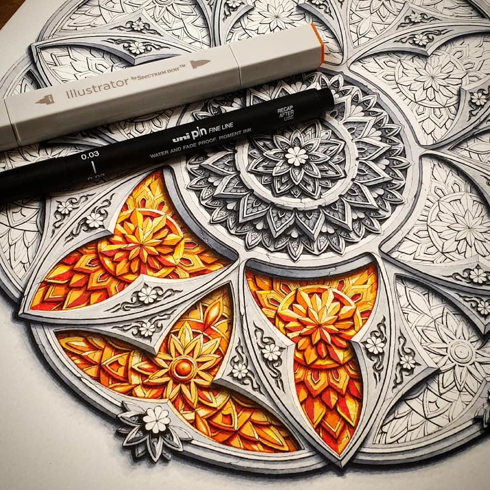 10 Lukisan Seni Mandala Simetri Setiap Sudut Yang Memukau Pandangan