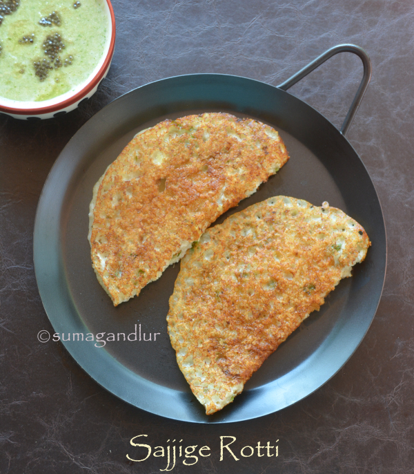 Veggie Platter: A - Z Karnataka Recipe Series ~ S for Sajjige Rotti