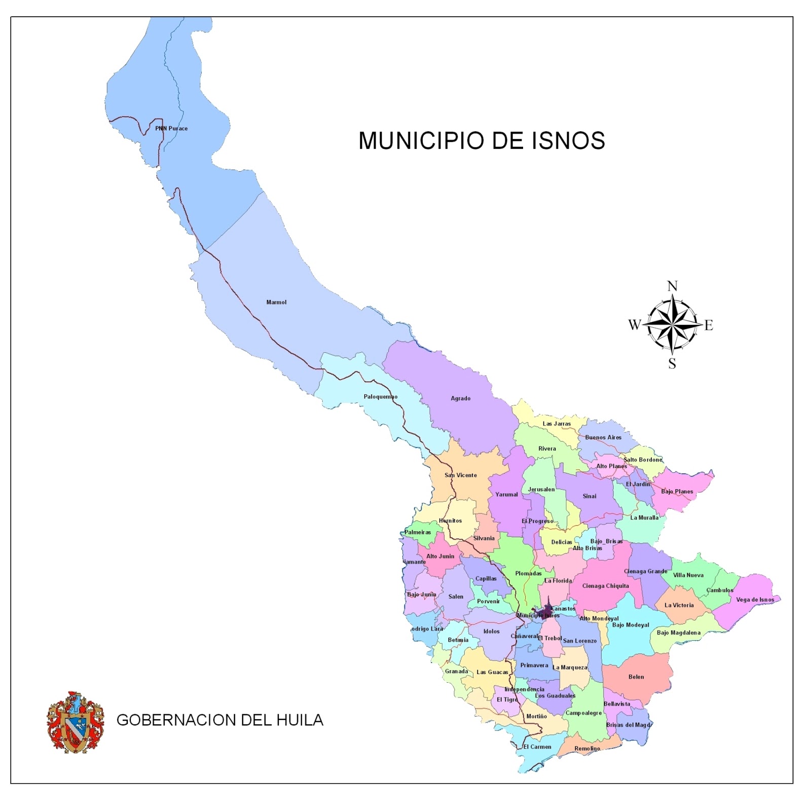 Noticias, Arte, Cultura y Turismo: TODOS LOS MAPAS MUNICIPIOS DEL HUILA