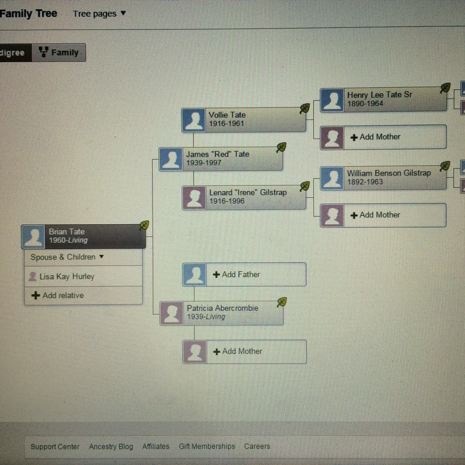 Tate Family Research