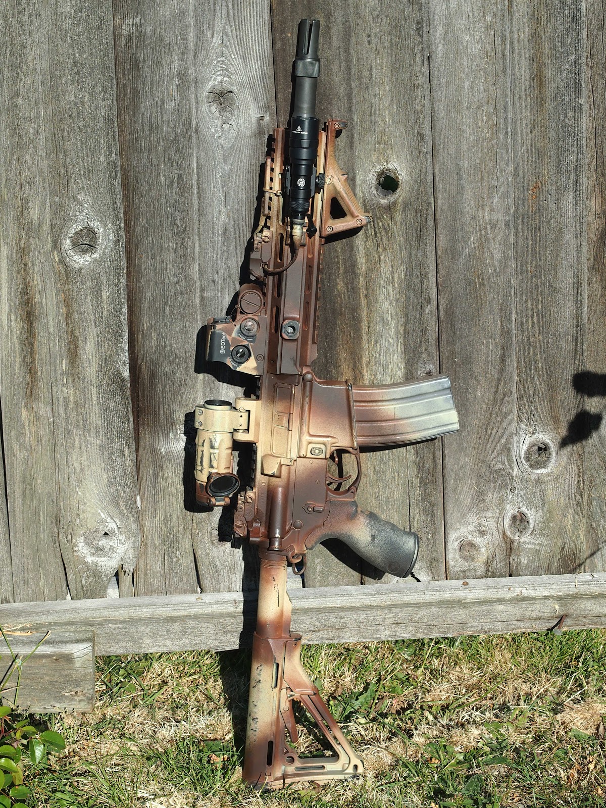 Mister Donut's Firearms Blog: Painted my Colt Canada C8IUR CANSOFCOM clone