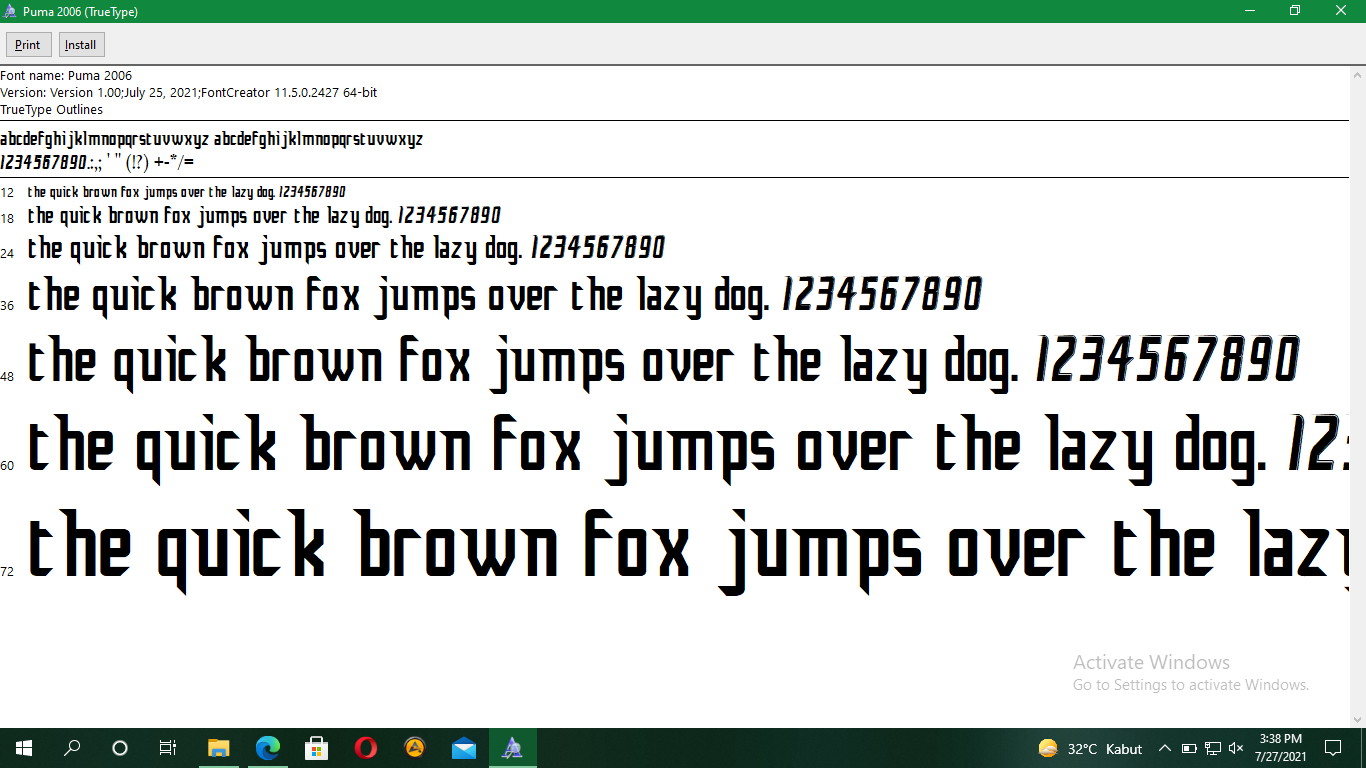 Puma World Cup 2006 Font