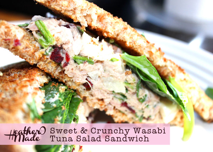 Heather O Made: Sweet & Crunchy Wasabi Tuna Salad Sandwich