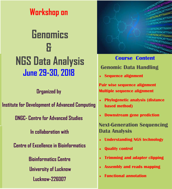 Workshop on Genomics & NGS Data Analysis | June 29-30, 2018
