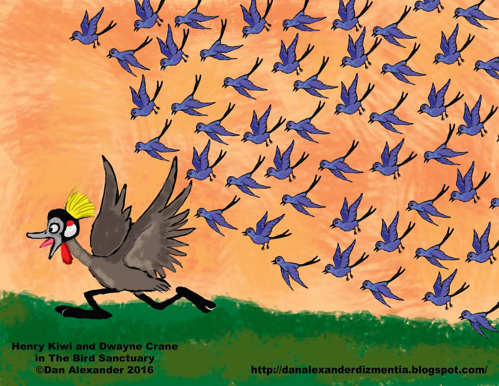 Dan Alexander Dizmentia: Henry Kiwi and Dwayne Crane in The Bird Sanctuary