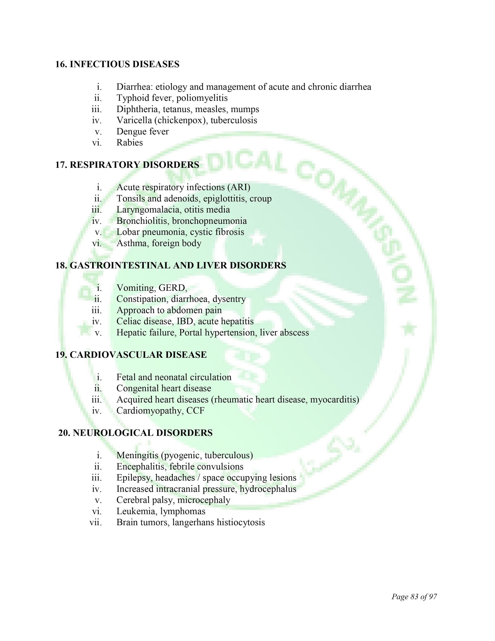 NLE Exam Pakistan Syllabus 2021 - MBBS WORLD