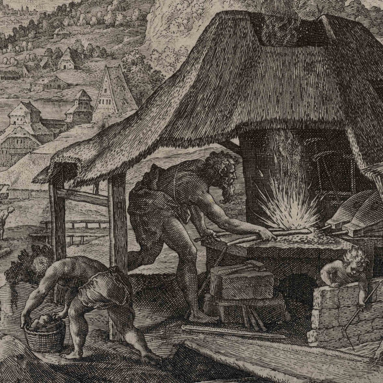 Prints and Principles: Jan Sadeler I’s engraving, “Tubal-Cain, Father ...