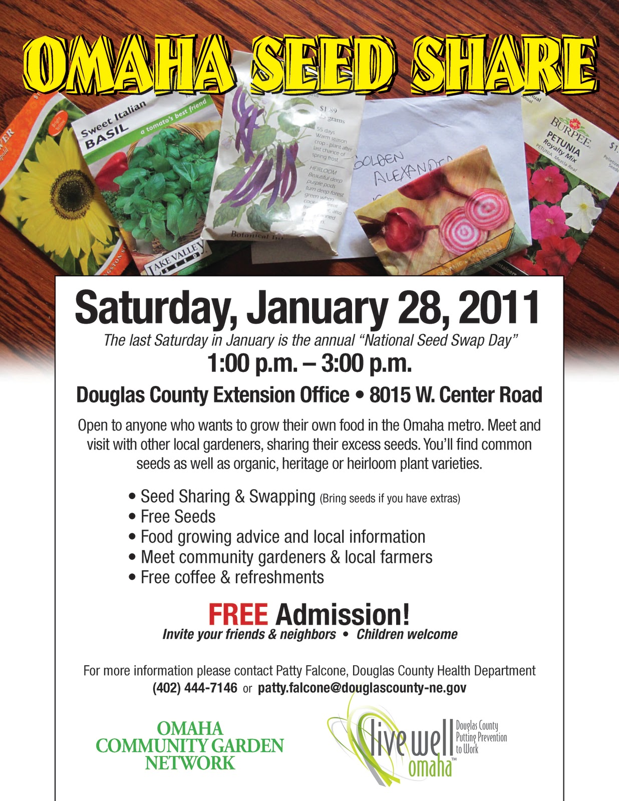 Dundee Community Garden Project: Omaha Seed Share Sat. Jan. 28