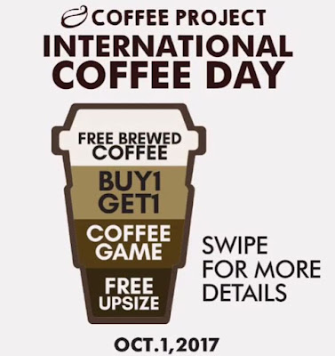 Manila Shopper: Coffee Project National Coffee Day Promo: Oct 1 2017