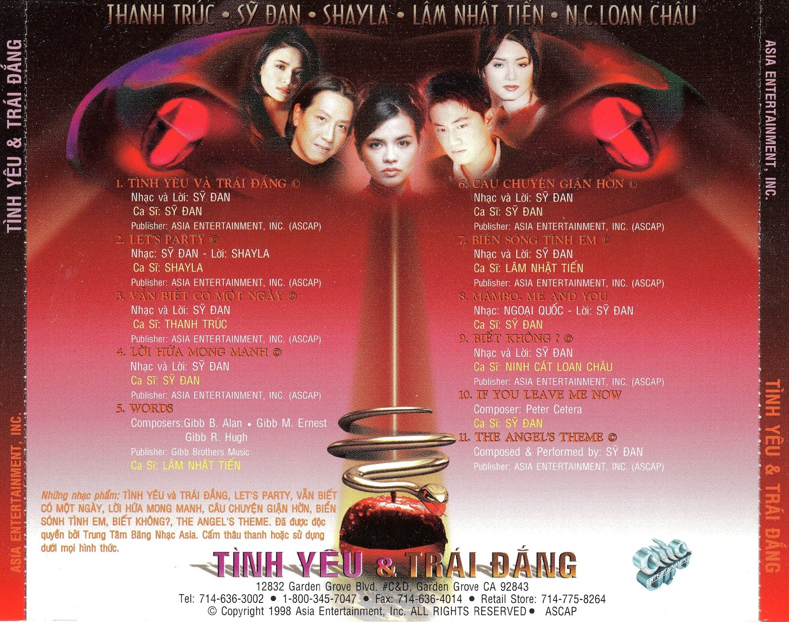 Asia CD 116 - Tình Yêu Và Trái Đắng ~ Cover Nhạc Việt