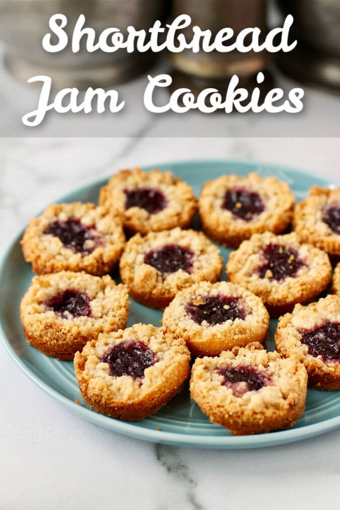 Shortbread Jam Cookies with a Streusel Topping | Karen's Kitchen Stories