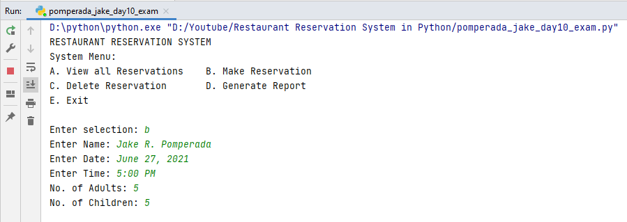 Free Programming Source Codes And Computer Programming Tutorials Restaurant Reservation System