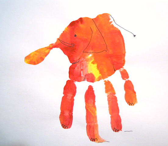 An Elephant a Day: Elephant No. 104: Hand Prints