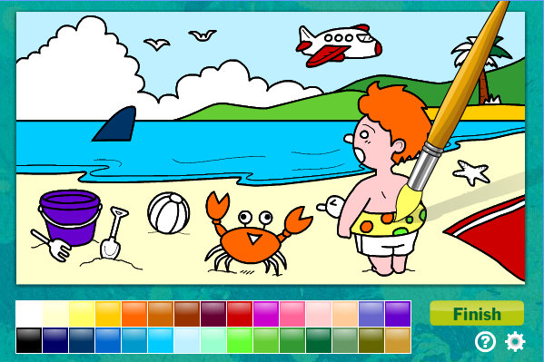 Fun Kids Educational Games Online: Colouring: kids educational games