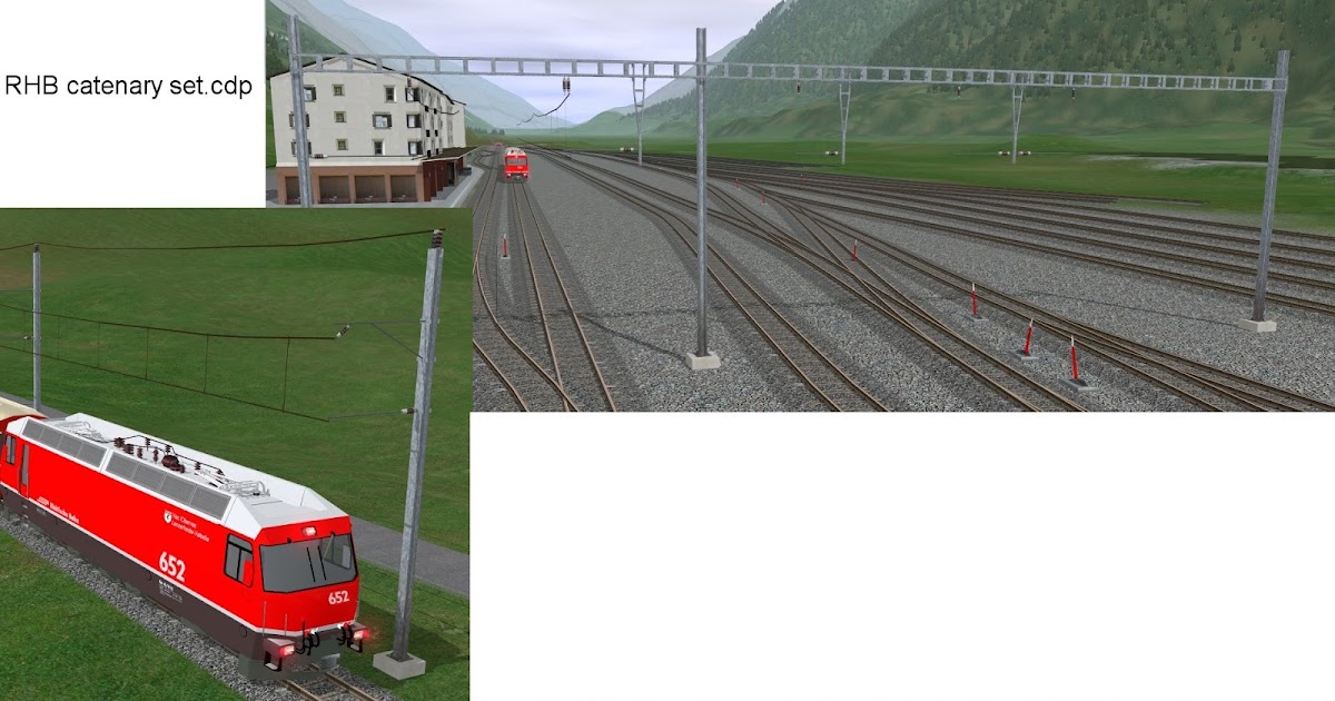 Olaf99Trainz: RHB catenary set