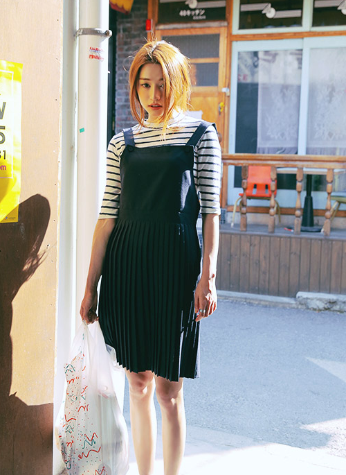 [Stylenanda] Overall Dress with Accordion Pleats | KSTYLICK - Latest ...