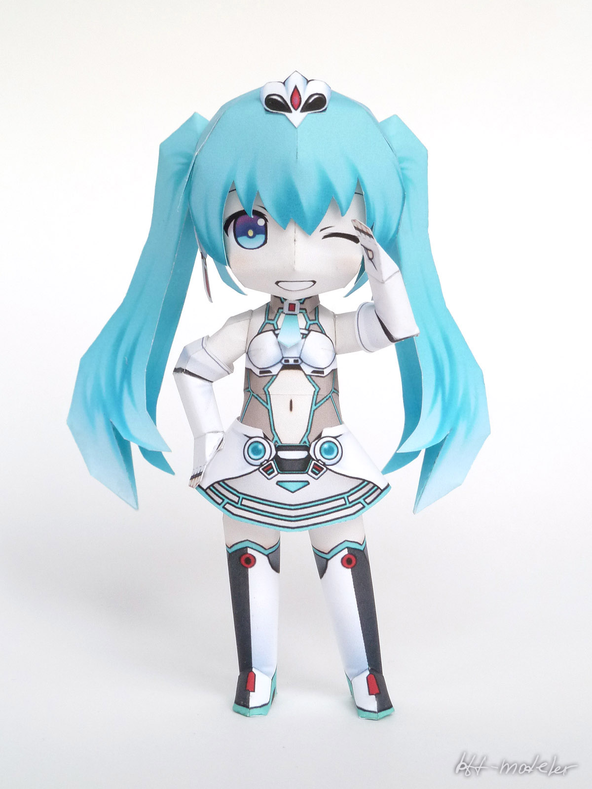 Racing Miku 2012 Papercraft ~ Paperkraft.net - Free Papercraft, Paper ...