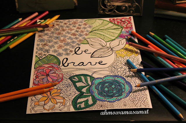 Ah Mow, Amas, Amat: Be Brave Free Coloring Page