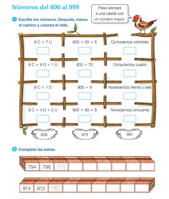MI CLASE: 2º PRIMARIA: NÚMEROS Y OPERACIONES MATES 24-4