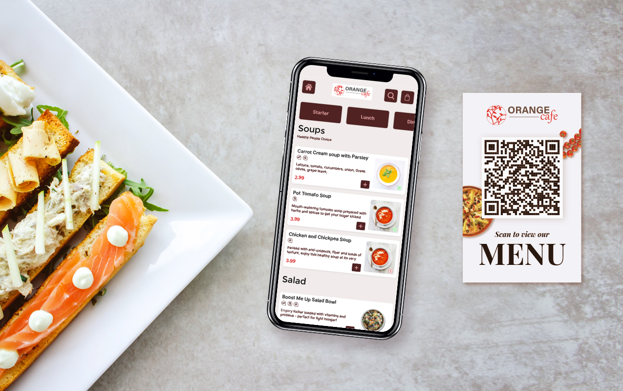 Restaurant Contactless Ordering: Qr code digital menus