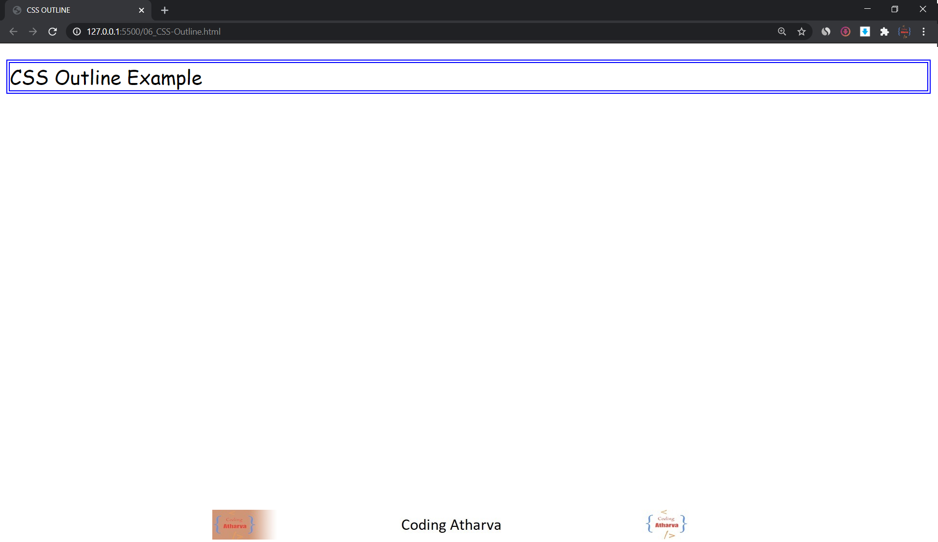 6 Program to demonstrate Outline in CSS ~ Coding Atharva
