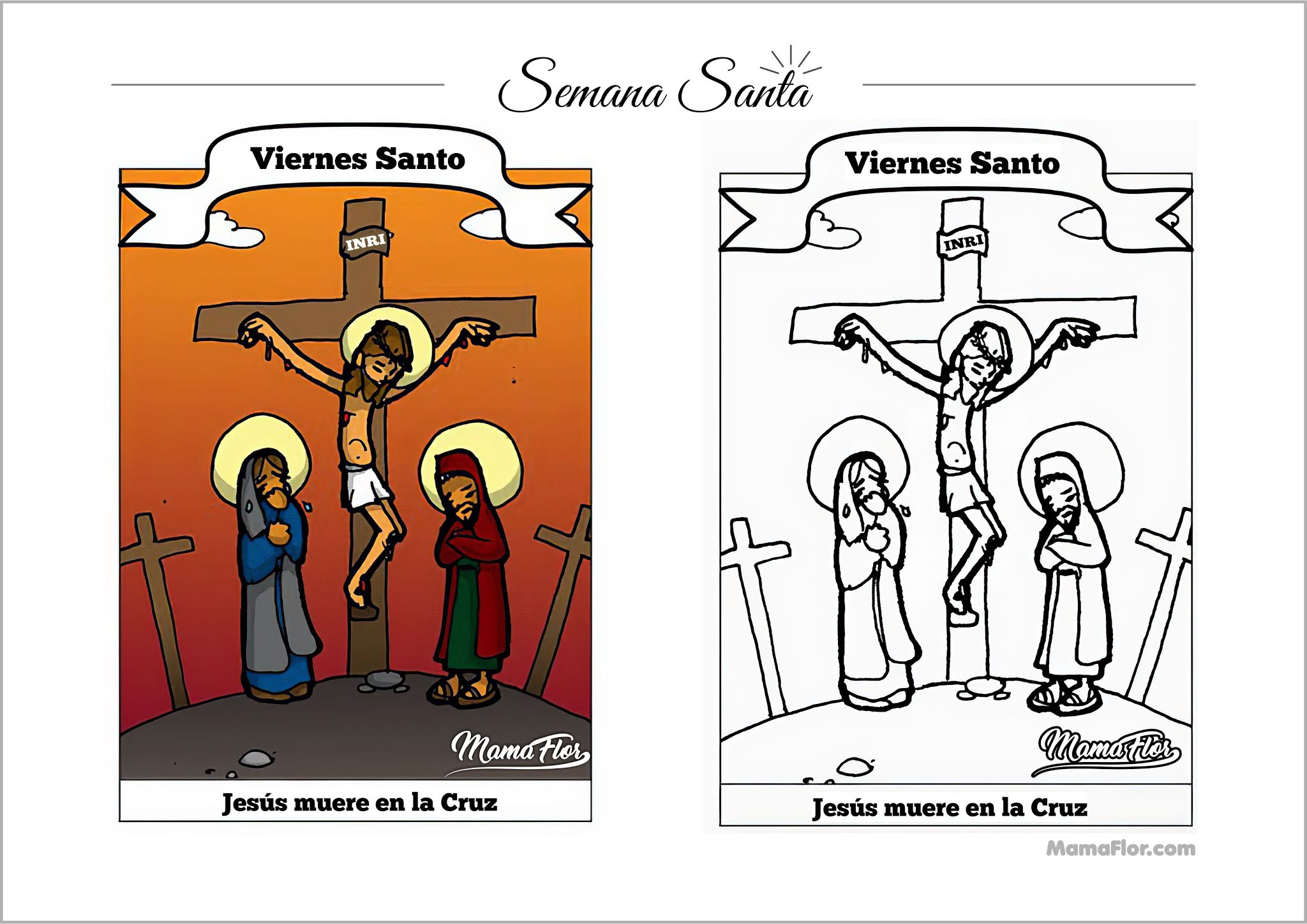 Semana Santa: Dibujos y Actividades para Imprimir - MamaFlor.com