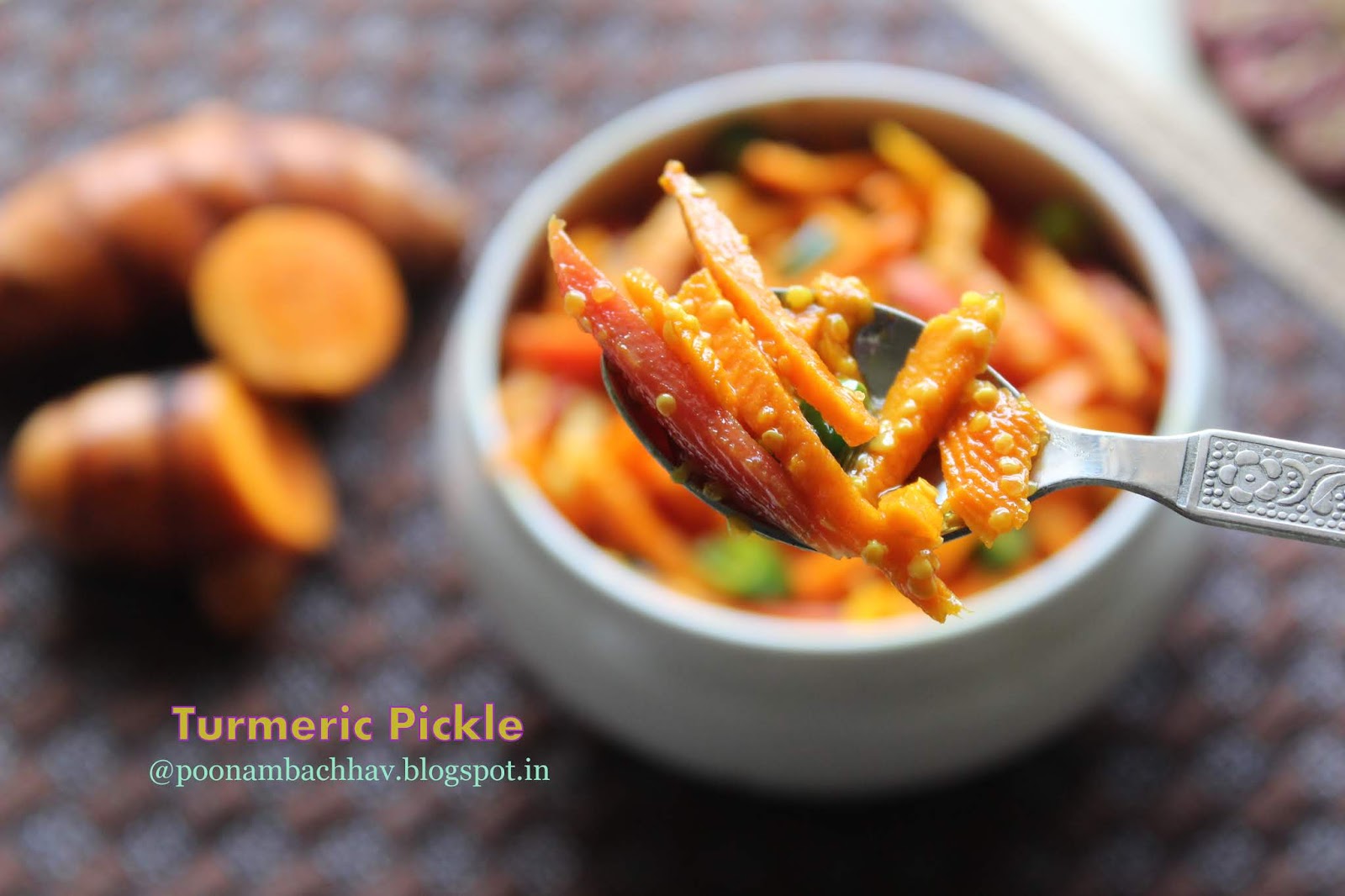 Annapurna: Fresh Turmeric Pickle / Kachi Haldi Ka Achar