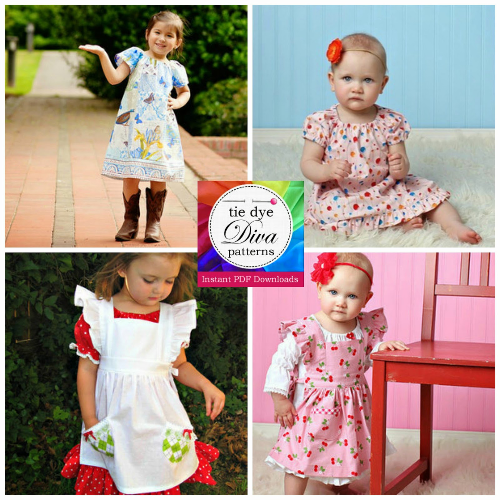 handmade dress haven: Tie Dye Diva Sewing Patterns - Storybook Pinafore ...