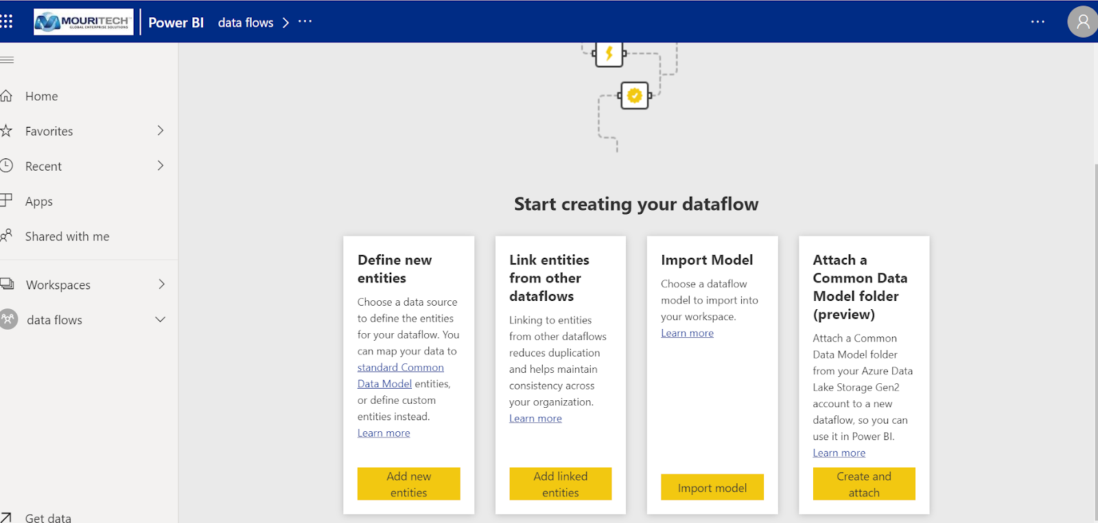 Creating and using DataFlows in Power BI