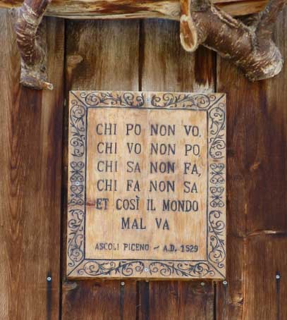 La Veja: CHI PO NON VO, CHI VO NON PO, CHI SA NON FA, CHI FA NON SA, ET ...