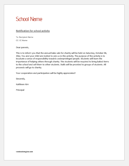 Parent Letter Template ~ Resume Letter