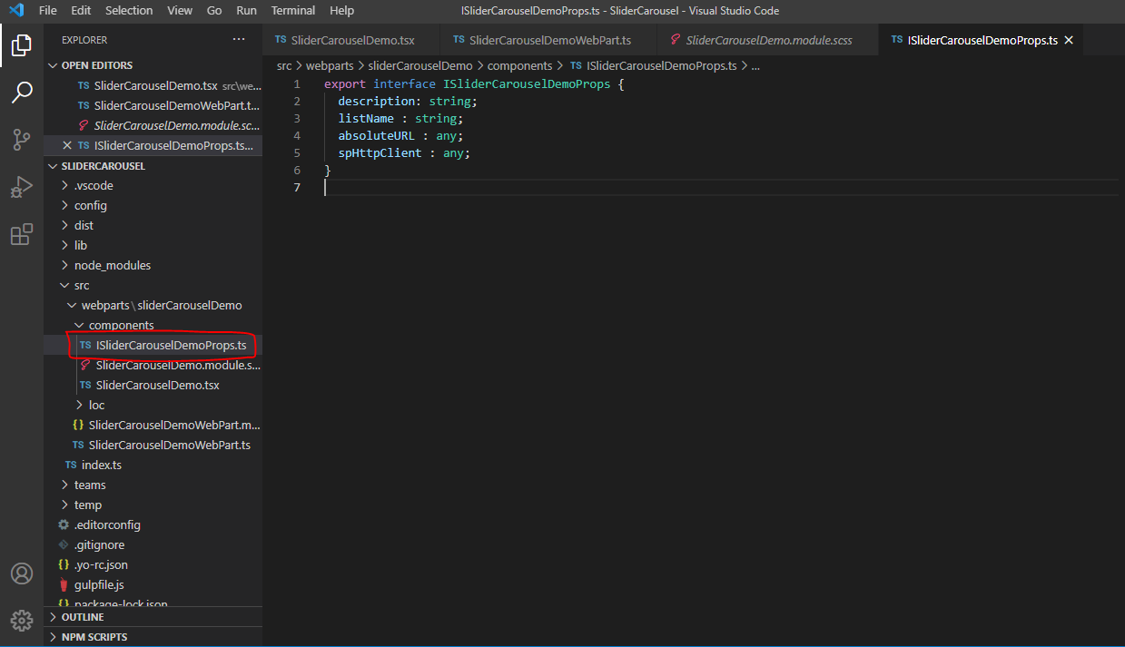 Step-by-step guide to create a carousel with ReactJS and SharePoint List