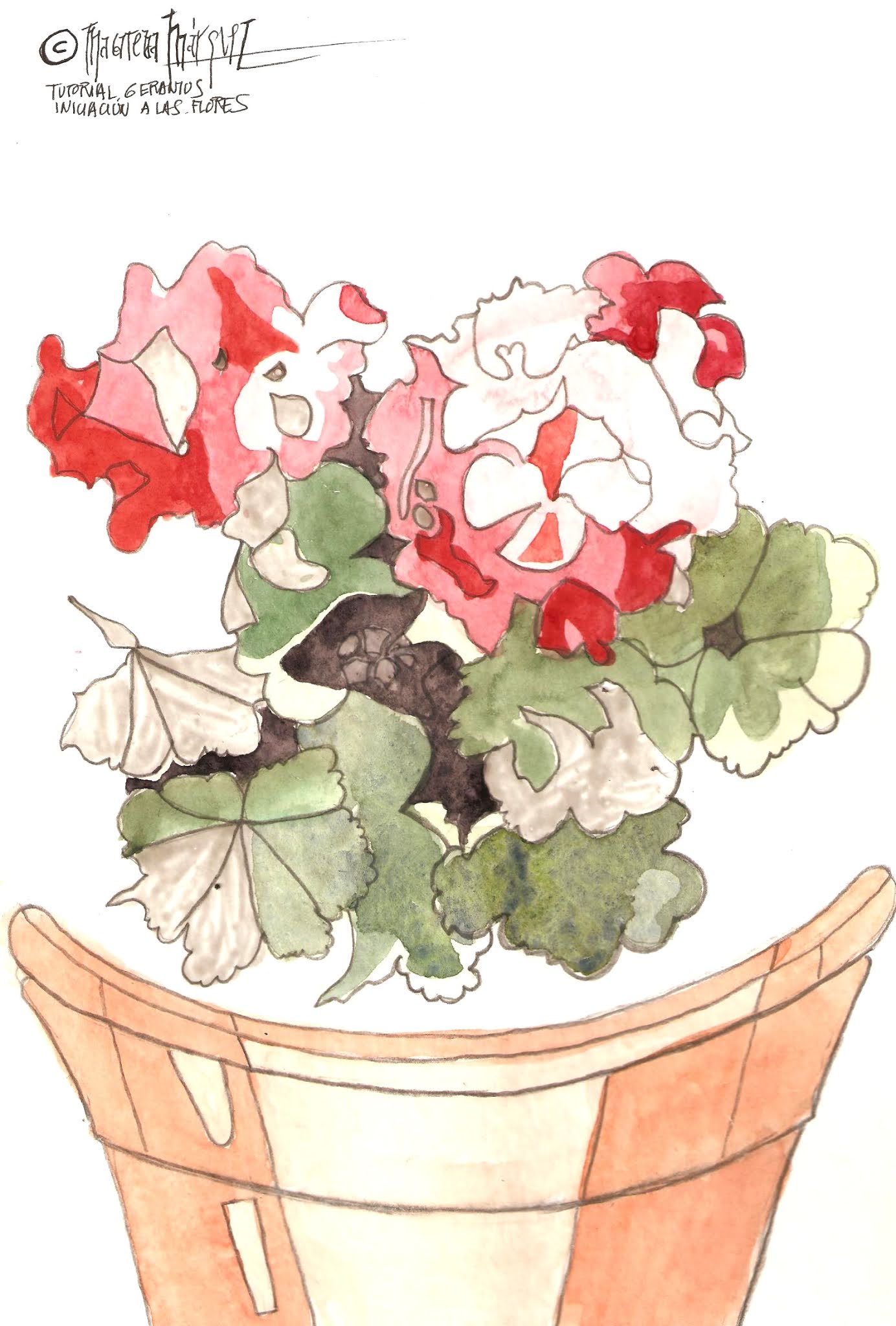 MACUARELA: Cómo pintar FLORES con acuarela en 30 pasos