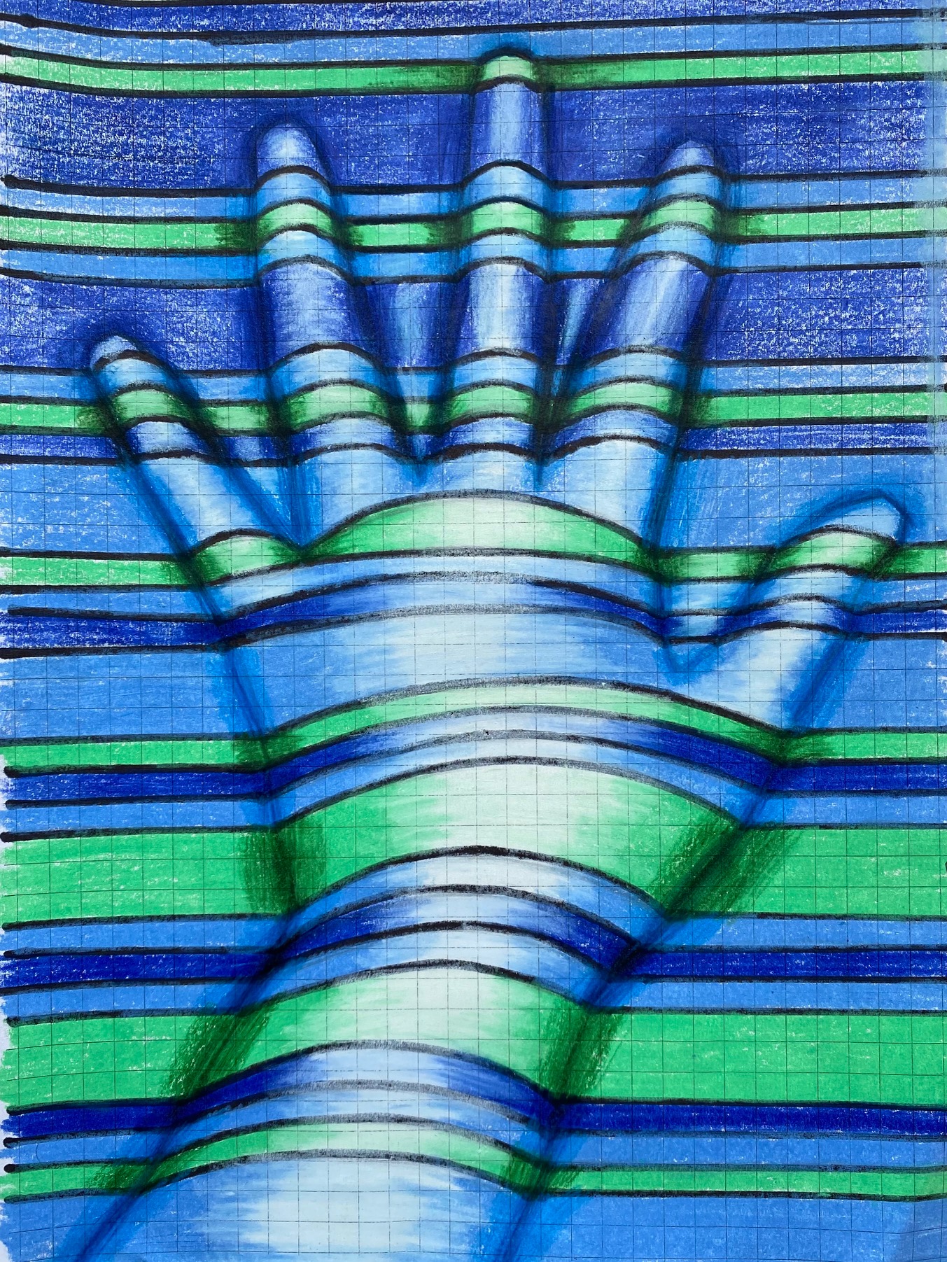 The Lost Sock : Op Art Hand